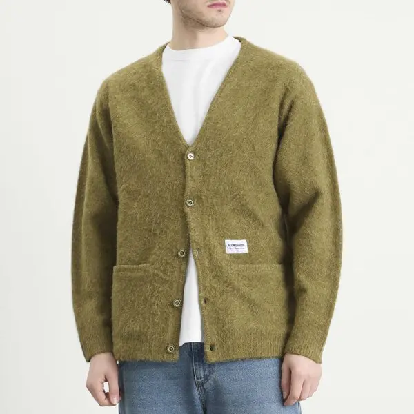 Neighborhood Mohair Cardigan In Olive Drab - 40% Off | Editorialist